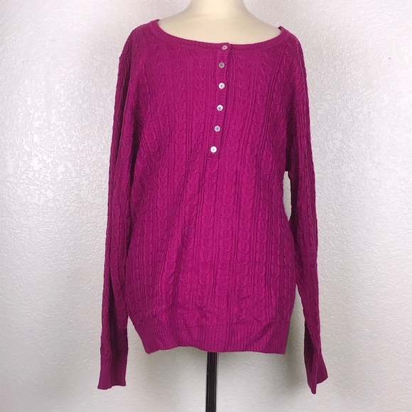 Laura Scott | Sweaters | New Laura Scott Magenta Sweater Large | Poshmark